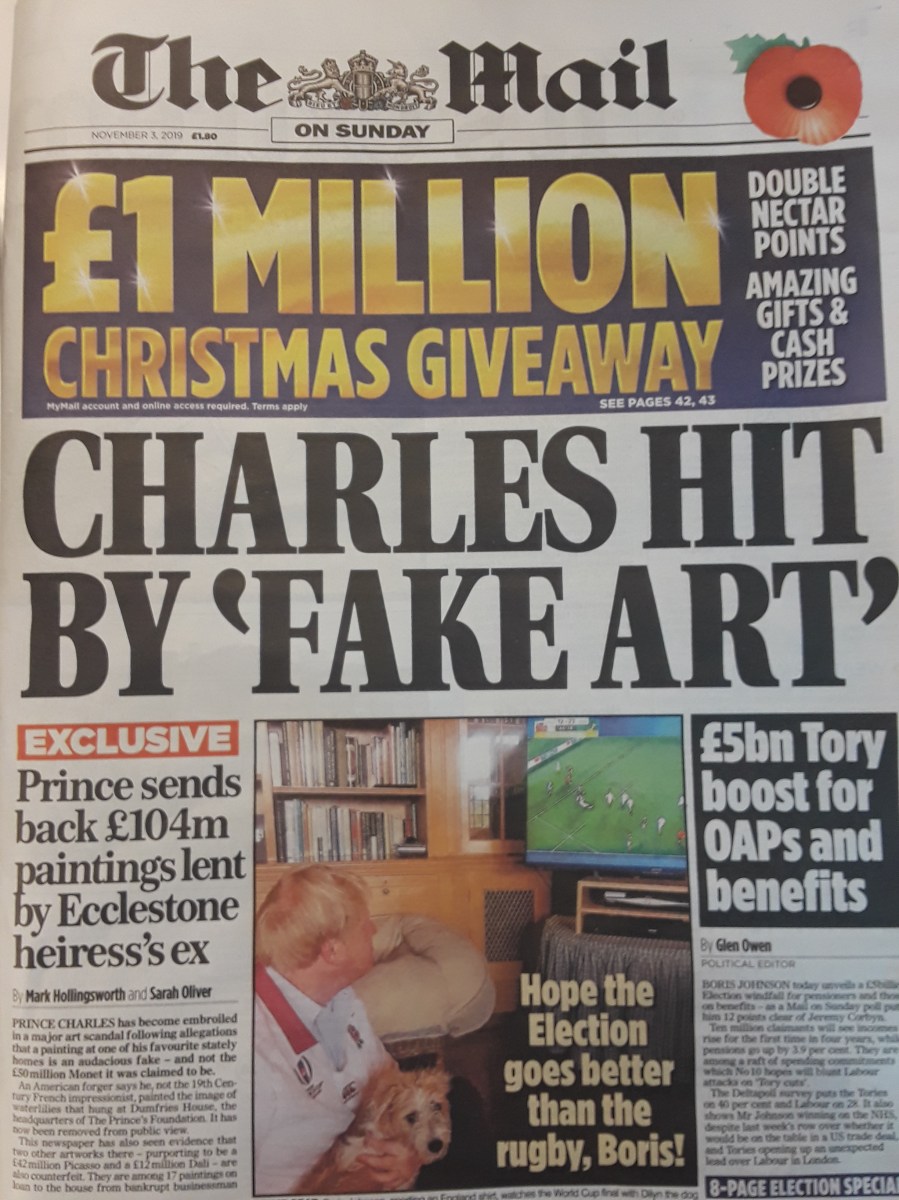 FRONT PAGE: Tetro Forgeries. Charles Hit By ‘FAKE ART’ | Tony Tetro